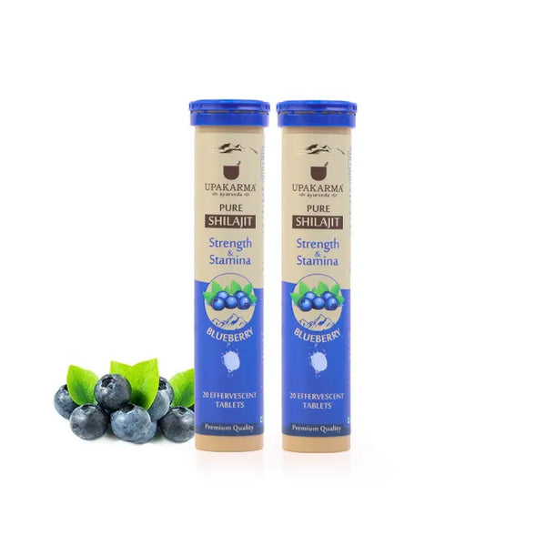 Pure Shilajit Blueberry Effervescent Tablets - Pack of 2 - Upakarma ...