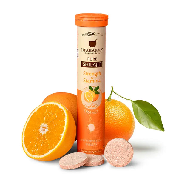 Easy to carry pure shilajit effervescent tablets in orange flavor ...